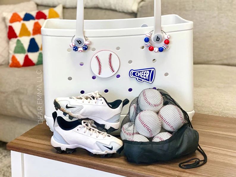 Sports Mix Bogg Bag Charm - Petite Beaded Keychain for Bogg Bag, Simply ...